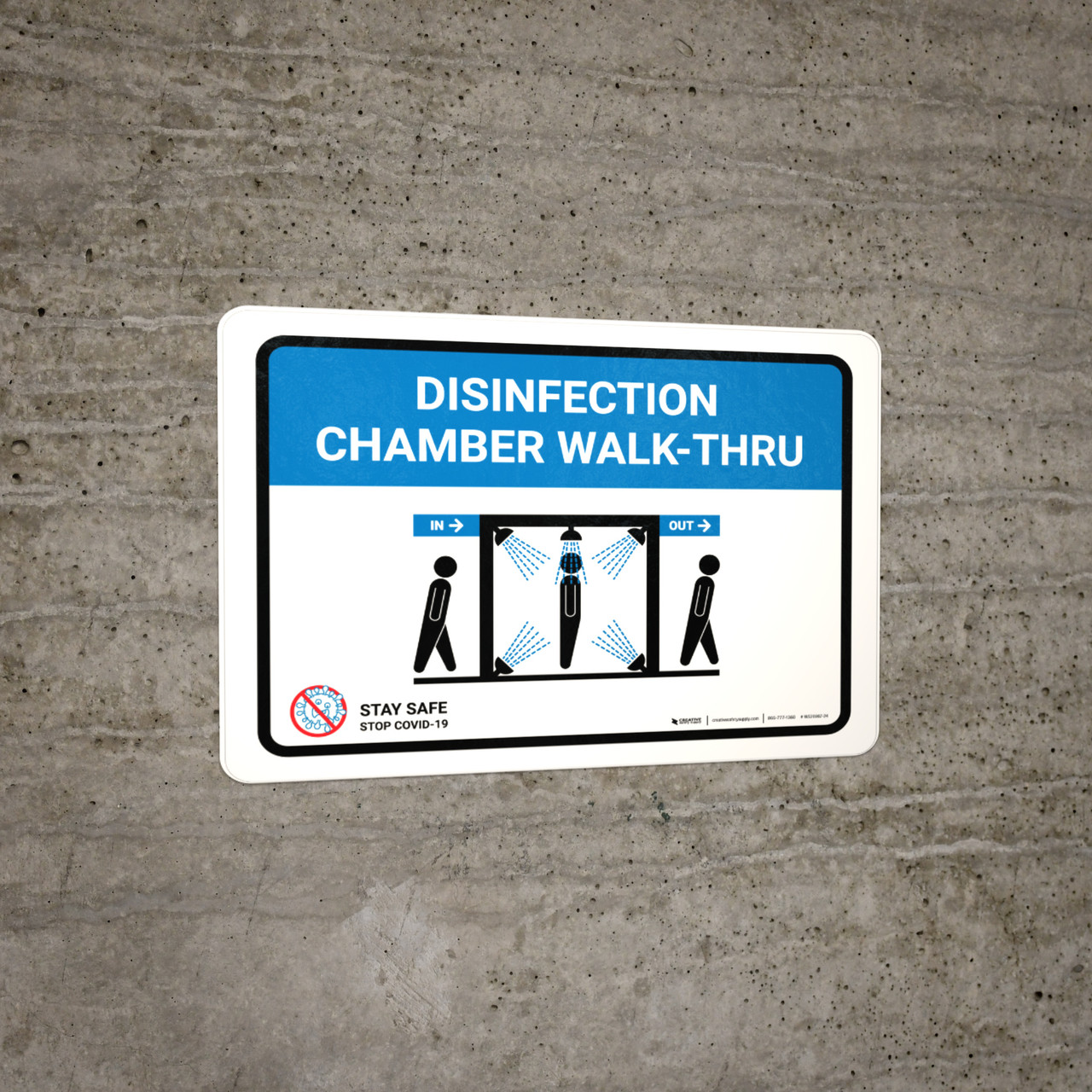 Disinfection Chamber Walk-Thru with Icon Landscape - Wall Sign ...