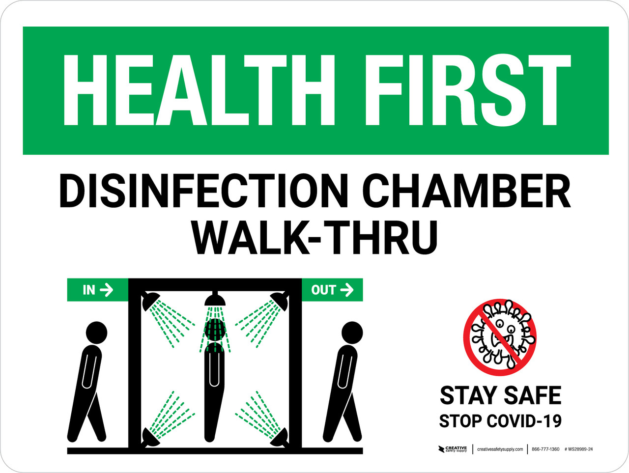 Health First Disinfection Chamber Walk-Thru with Icon Landscape - Wall ...