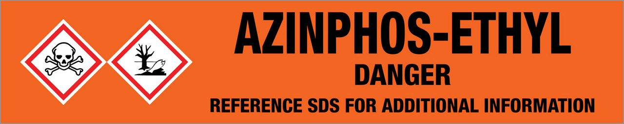 Azinphos-Ethyl [CAS# 2642-71-9] - GHS Pipe Marking Label | Creative ...