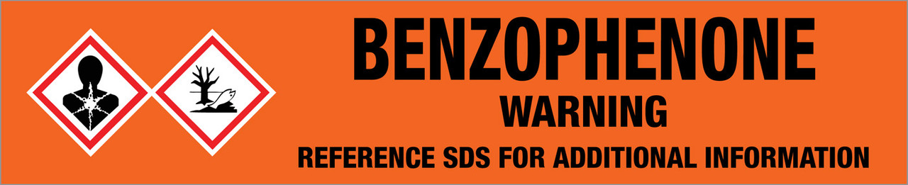 Benzophenone [CAS# 119-61-9] - GHS Pipe Marking Label