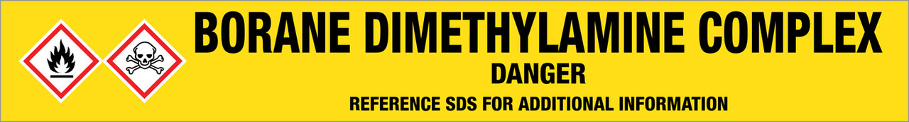 Borane Dimethylamine Complex [CAS# 74-94-2] - GHS Pipe Marking Label ...