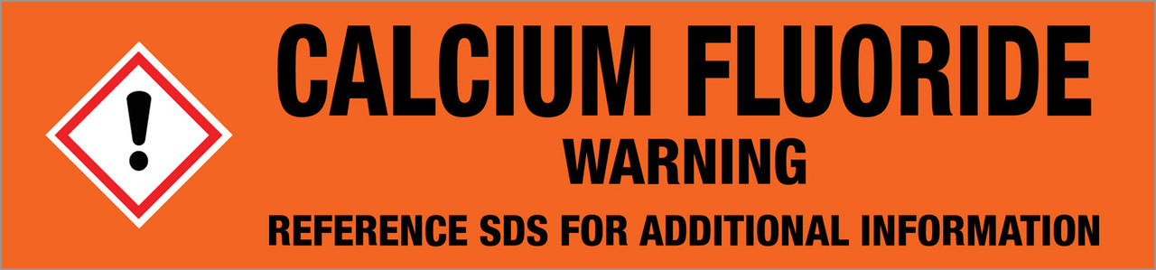 Calcium Fluoride [CAS# 7789-75-5] - GHS Pipe Marking Label | Creative ...