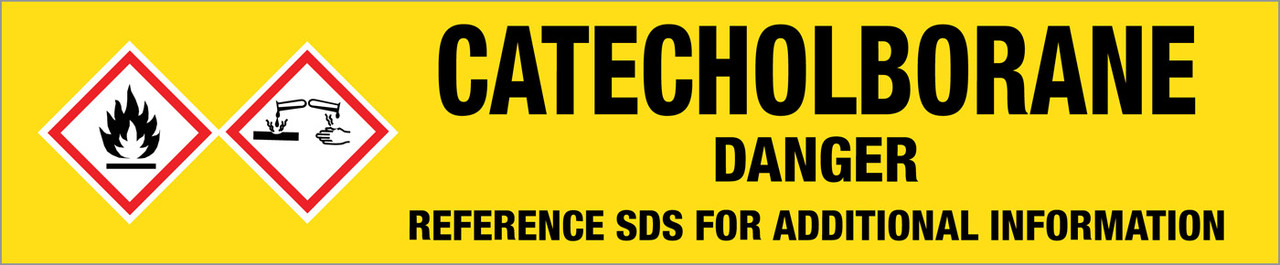 Catecholborane [CAS# 274-07-7] - GHS Pipe Marking Label