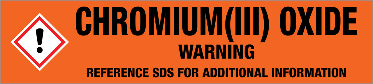Chromium(Iii) Oxide [CAS# 1308-38-9] - GHS Pipe Marking Label ...