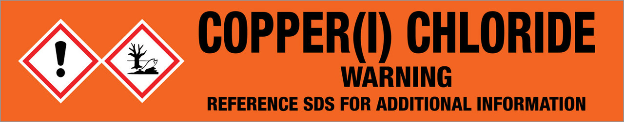 Copper(I) Chloride [CAS# 7758-89-6] - GHS Pipe Marking Label