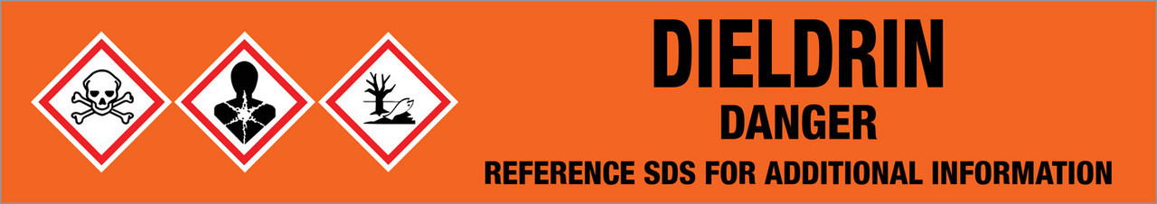 Dieldrin [CAS# 60-57-1] - GHS Pipe Marking Label