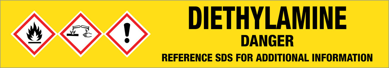 Diethylamine [CAS# 109-89-7] - GHS Pipe Marking Label | Creative Safety ...