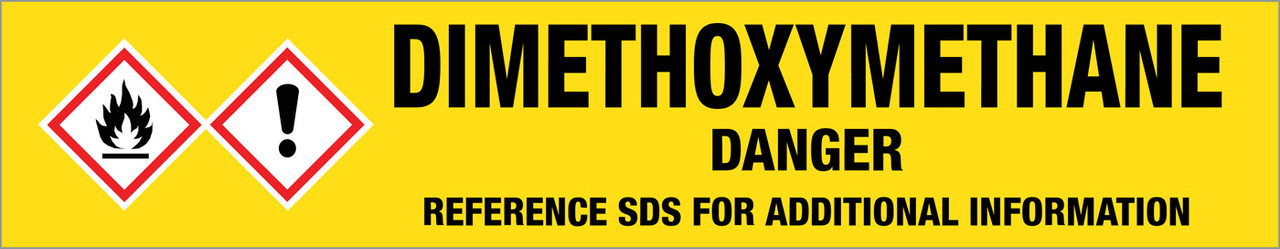 Dimethoxymethane [CAS# 109-87-5] - GHS Pipe Marking Label