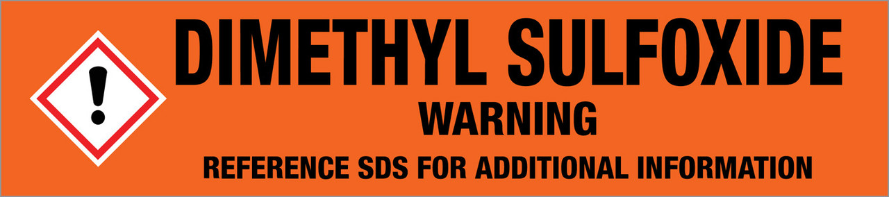 Dimethyl Sulfoxide [CAS# 67-68-5] - GHS Pipe Marking Label | Creative ...