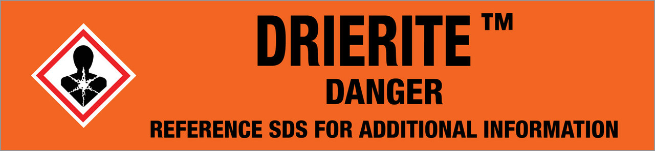 Drierite [CAS# 7778-18-9] - GHS Pipe Marking Label