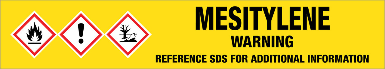 Mesitylene [CAS# 108-67-8] - GHS Pipe Marking Label