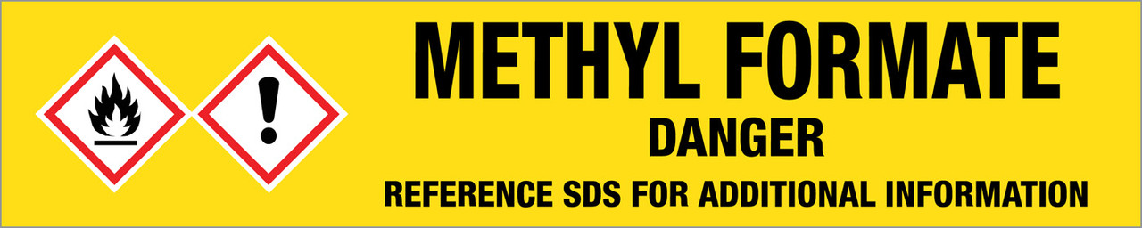 Methyl Formate [CAS# 107-31-3] - GHS Pipe Marking Label | Creative ...