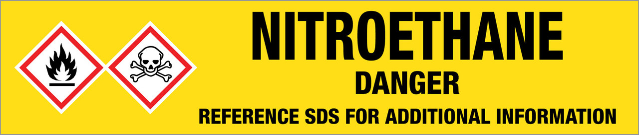 Nitroethane [CAS# 79-24-3] - GHS Pipe Marking Label
