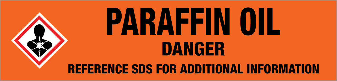 Paraffin Oil [CAS# 8012-95-1] - GHS Pipe Marking Label | Creative ...