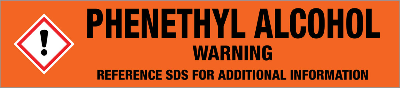 Phenethyl Alcohol [CAS# 60-12-8] - GHS Pipe Marking Label