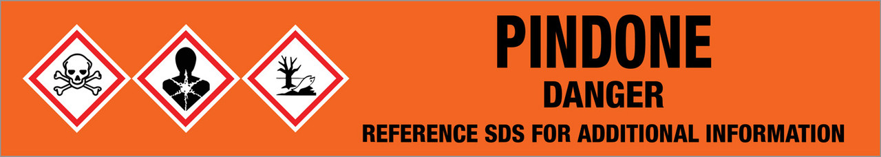 Pindone [CAS# 83-26-1] - GHS Pipe Marking Label | Creative Safety Supply