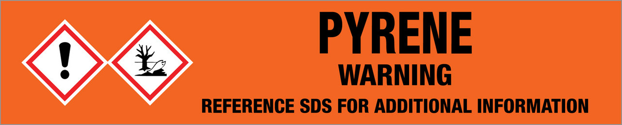 Pyrene [CAS# 129-00-0] - GHS Pipe Marking Label