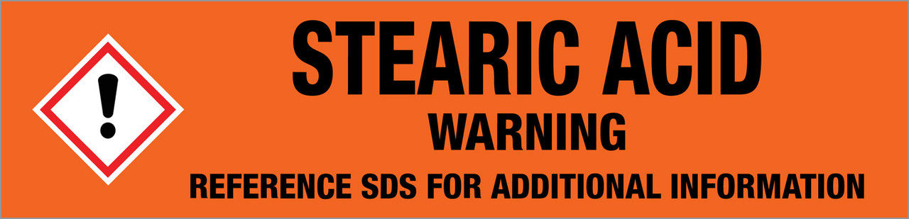Stearic Acid [CAS# 57-11-4] - GHS Pipe Marking Label