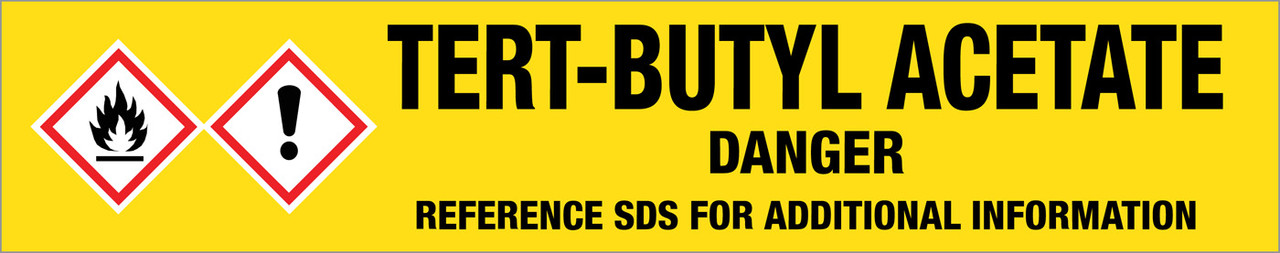 Tert-Butyl Acetate [CAS# 540-88-5] - GHS Pipe Marking Label