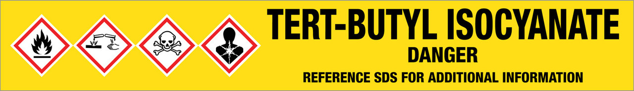 Tert-Butyl Isocyanate [CAS# 1609-86-5] - GHS Pipe Marking Label ...