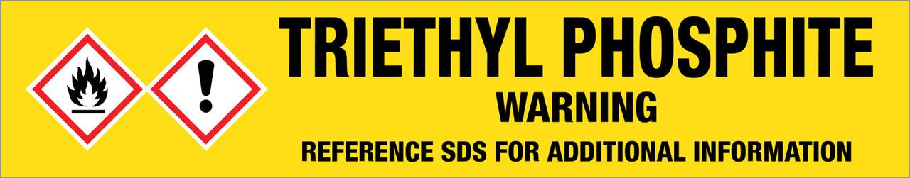 Triethyl Phosphite [CAS# 122-52-1] - GHS Pipe Marking Label | Creative ...