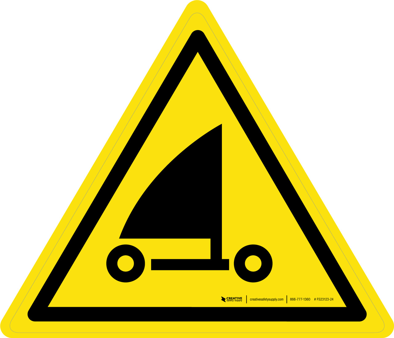 Sand Yachting Warning - ISO Floor Sign | Creative Safety Supply
