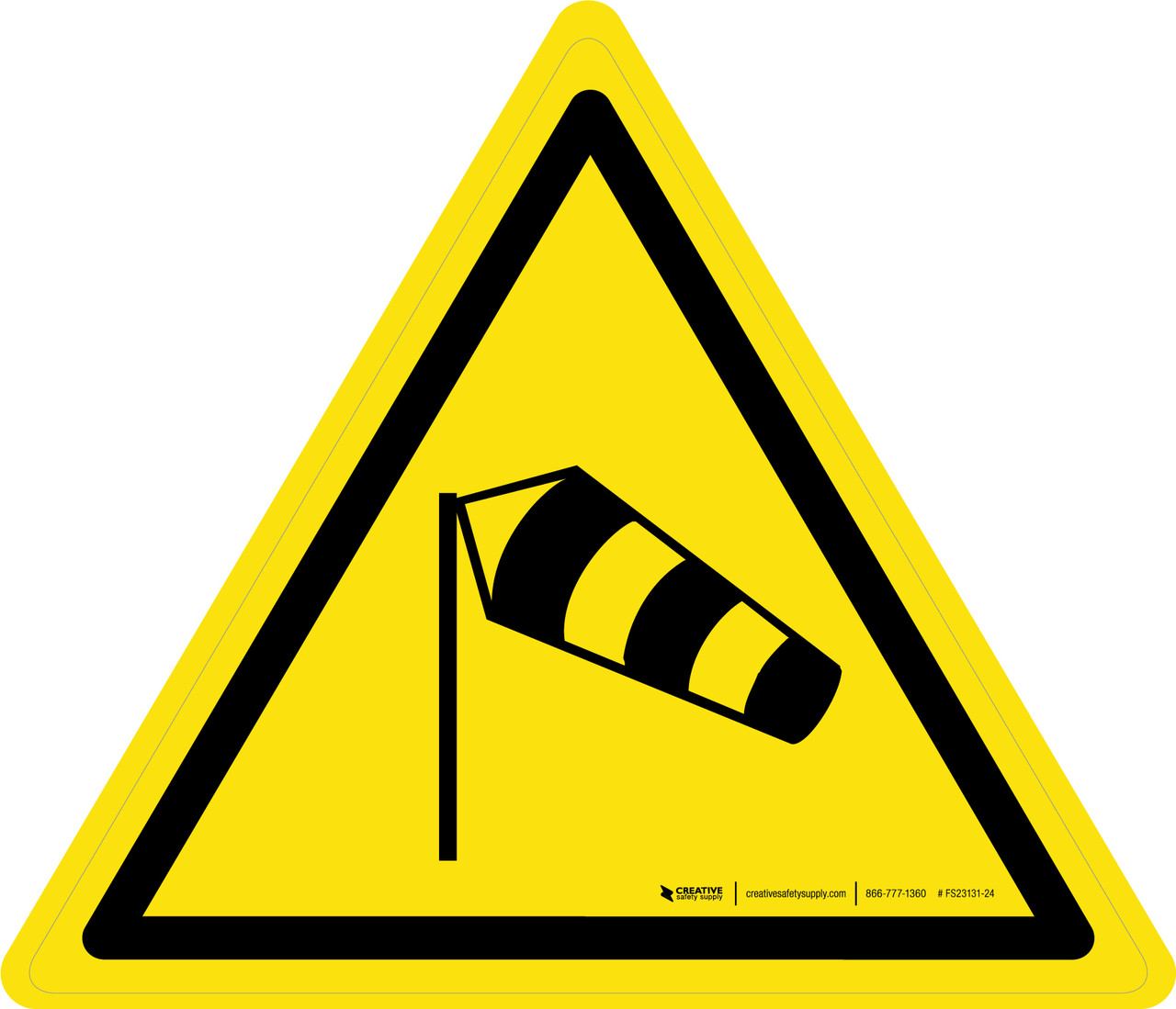 Strong Winds Warning - ISO Floor Sign