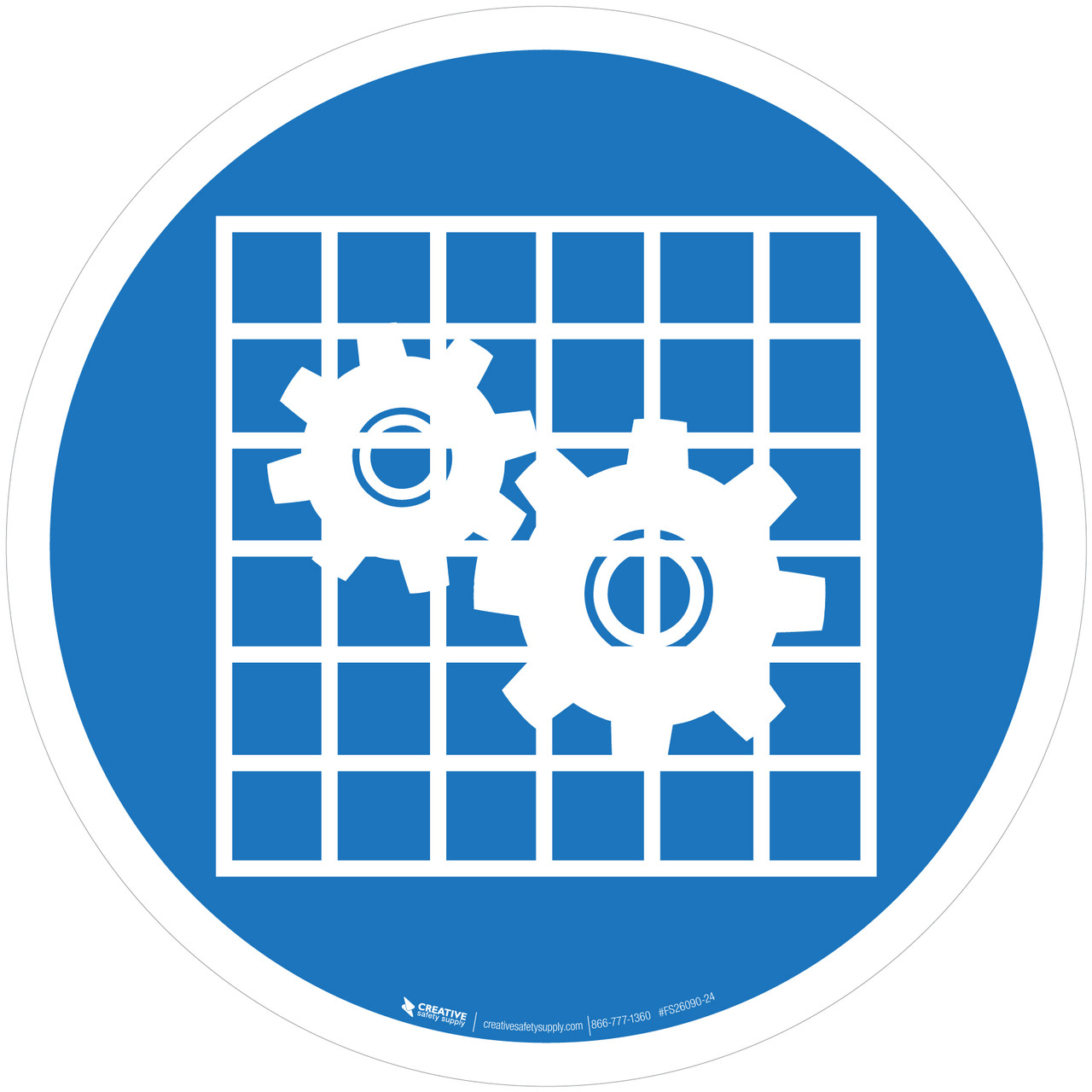 Check Guard Mandatory - ISO Floor Sign