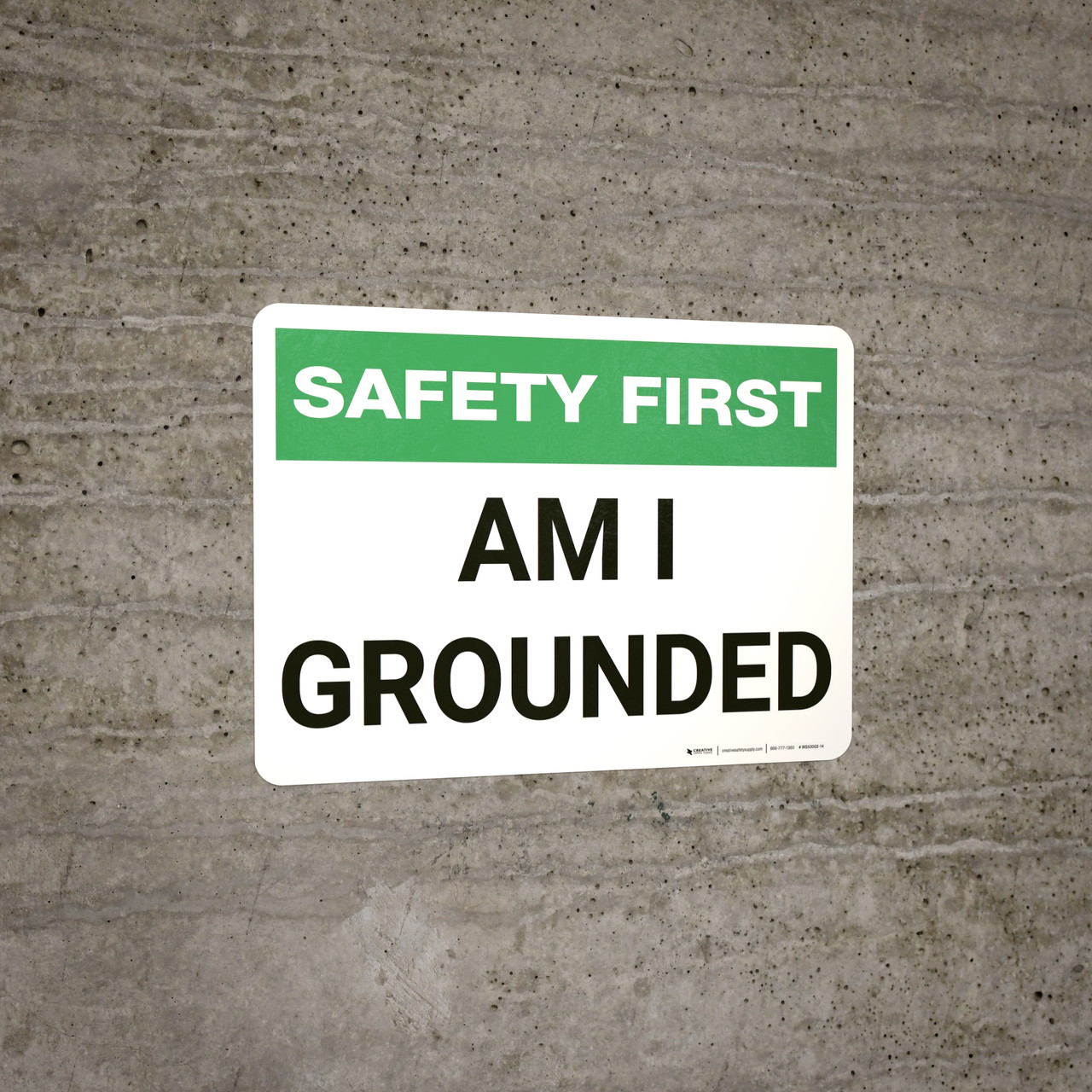 Safety First: Am I Grounded - Wall Sign