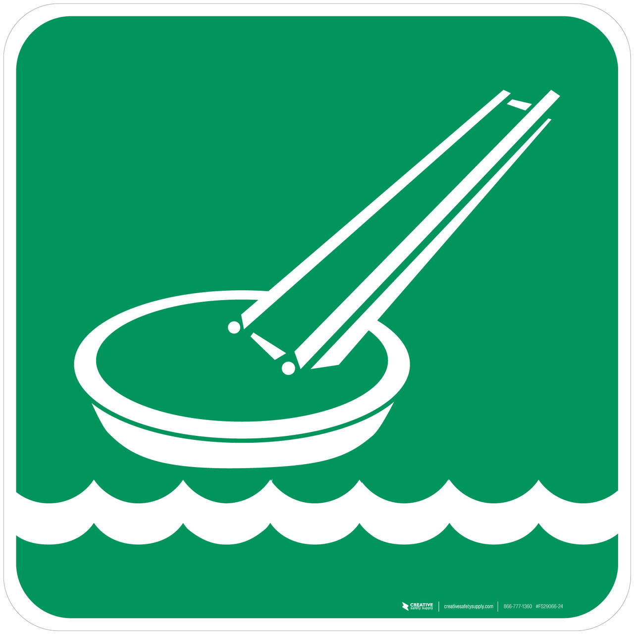 Marine Evacuation Slide Safe Condition - ISO Floor Sign