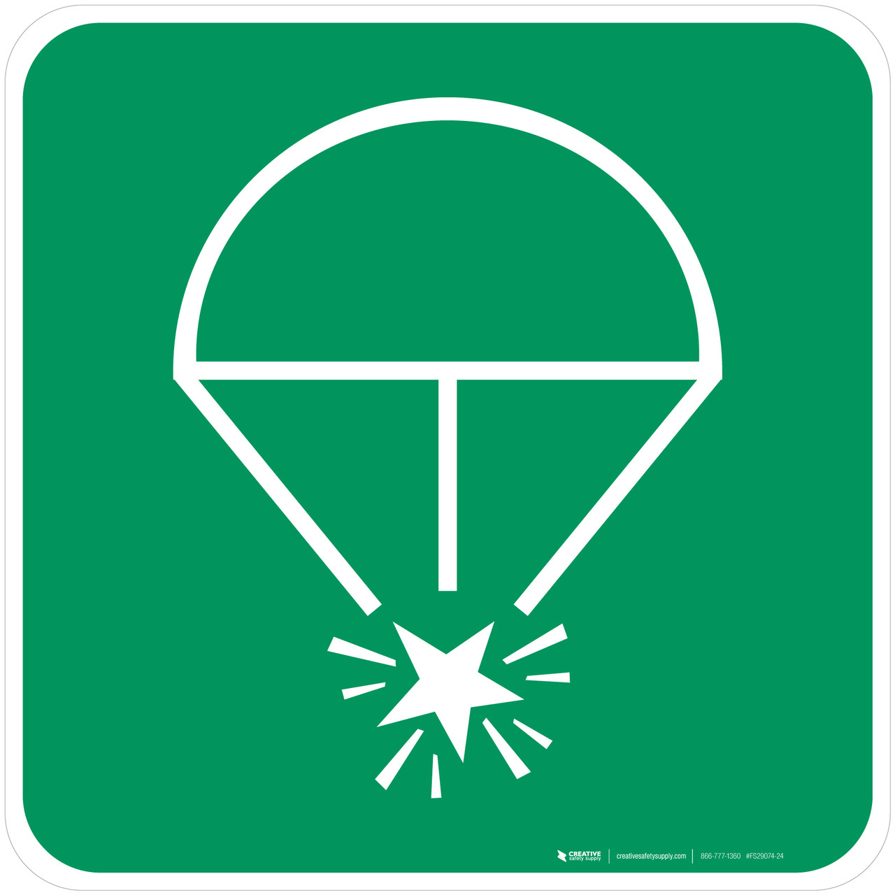 Rocket Parachute Flare Safe Condition - ISO Floor Sign | Creative ...