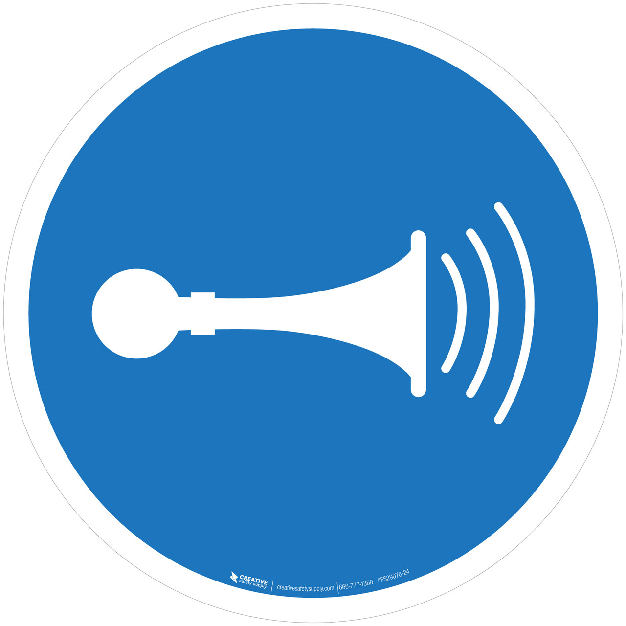 Sound Horn Mandatory - ISO Floor Sign