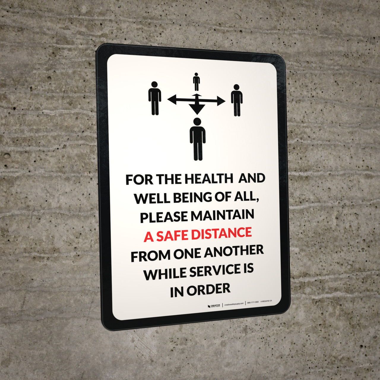 Please Maintain A Safe Distance From One Another While Service Is In ...