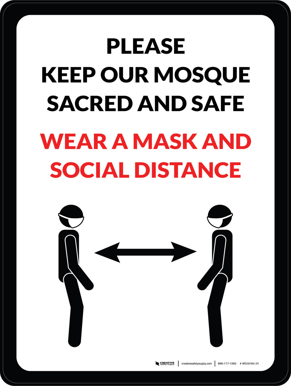 Please Keep Our Mosque Sacred And Safe - Wear A Mask And Social ...