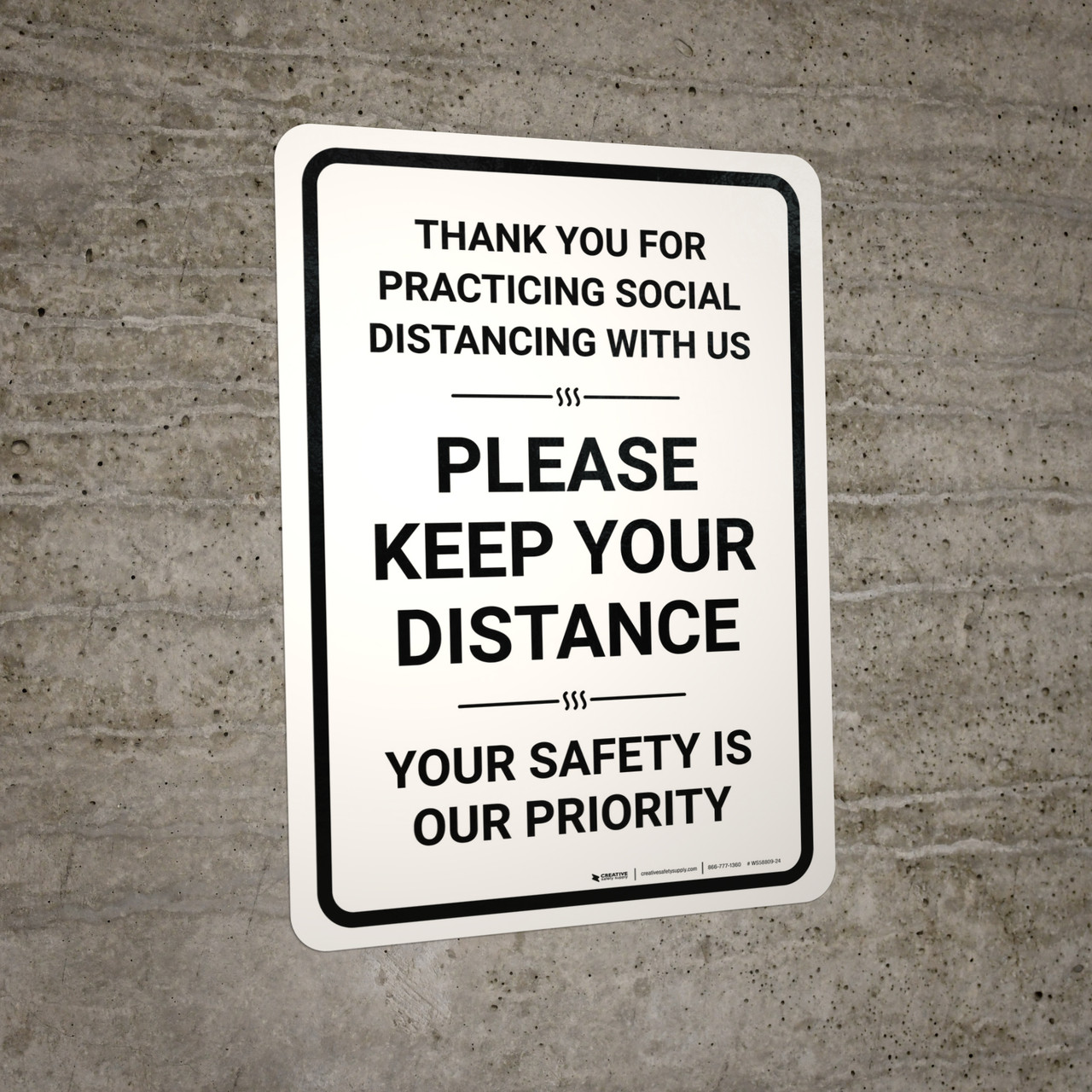 Thank You For Practicing Social Distancing With Us White Portrait ...