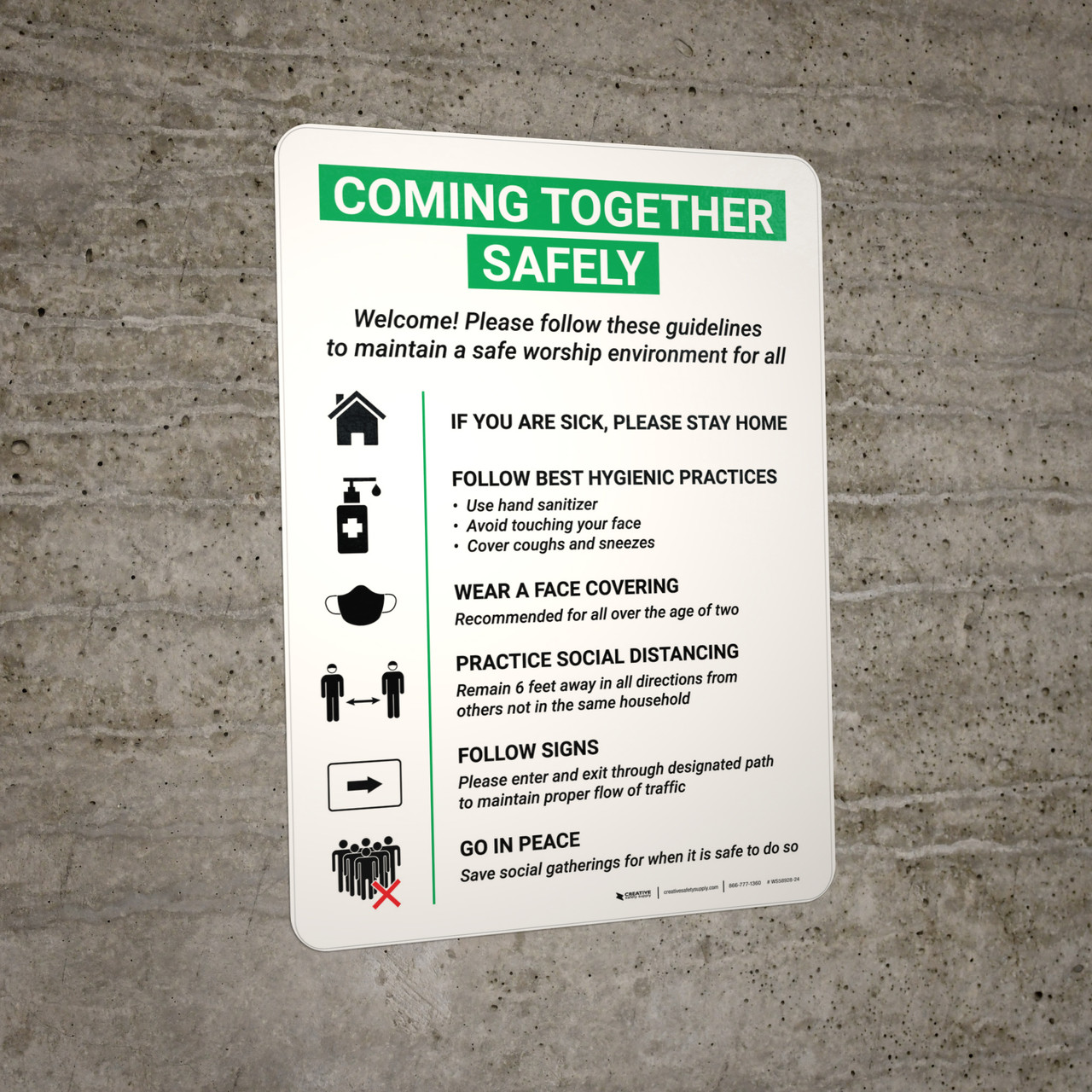Coming Together Safely V2 - Wall Sign