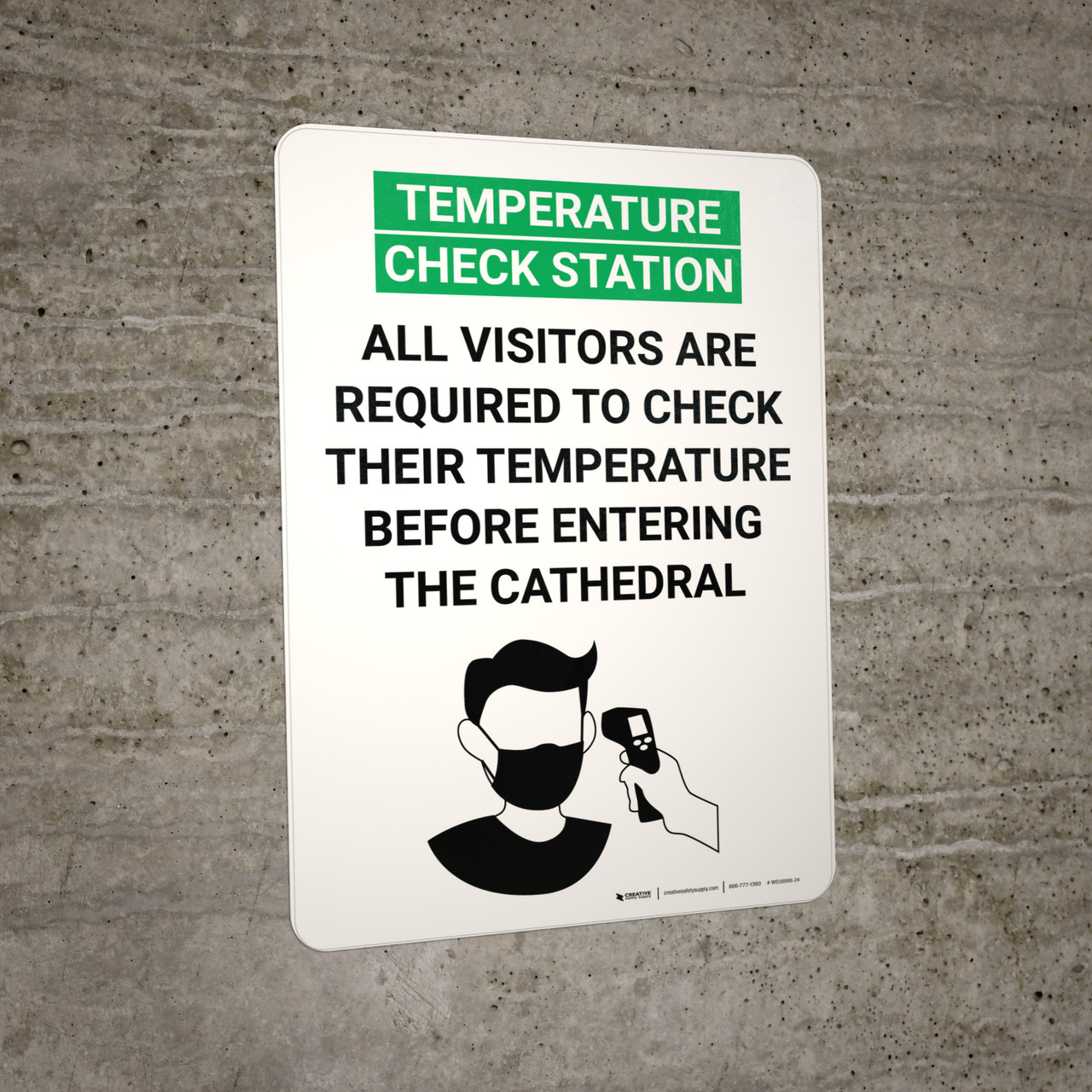 Temperature Check Station All Visitors Are Requird to Check Their ...