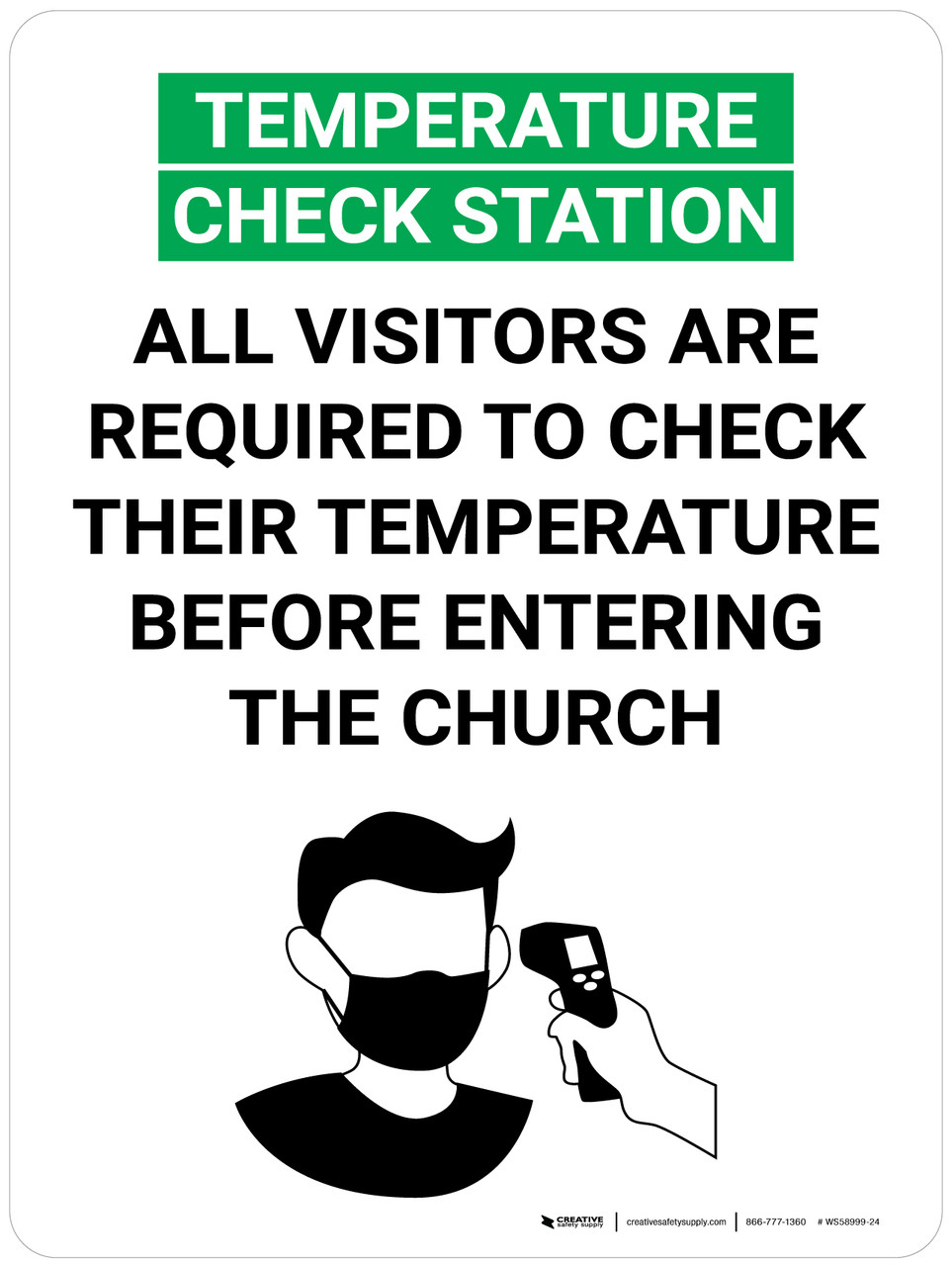 Temperature Check Station All Visitors Are Requird to Check Their ...