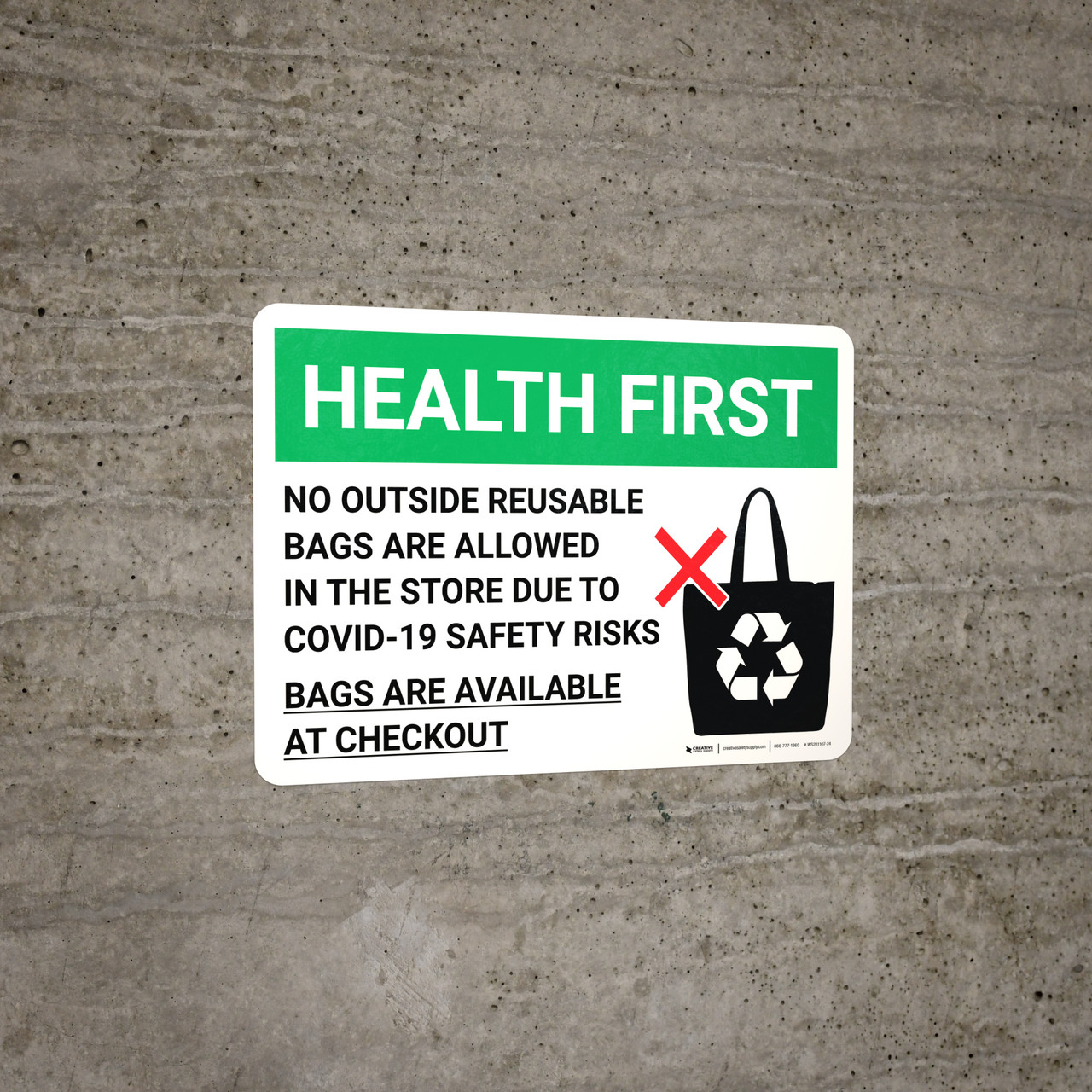 Health First: No Outside Reusable Bags Are Allowed with Icon Landscape ...