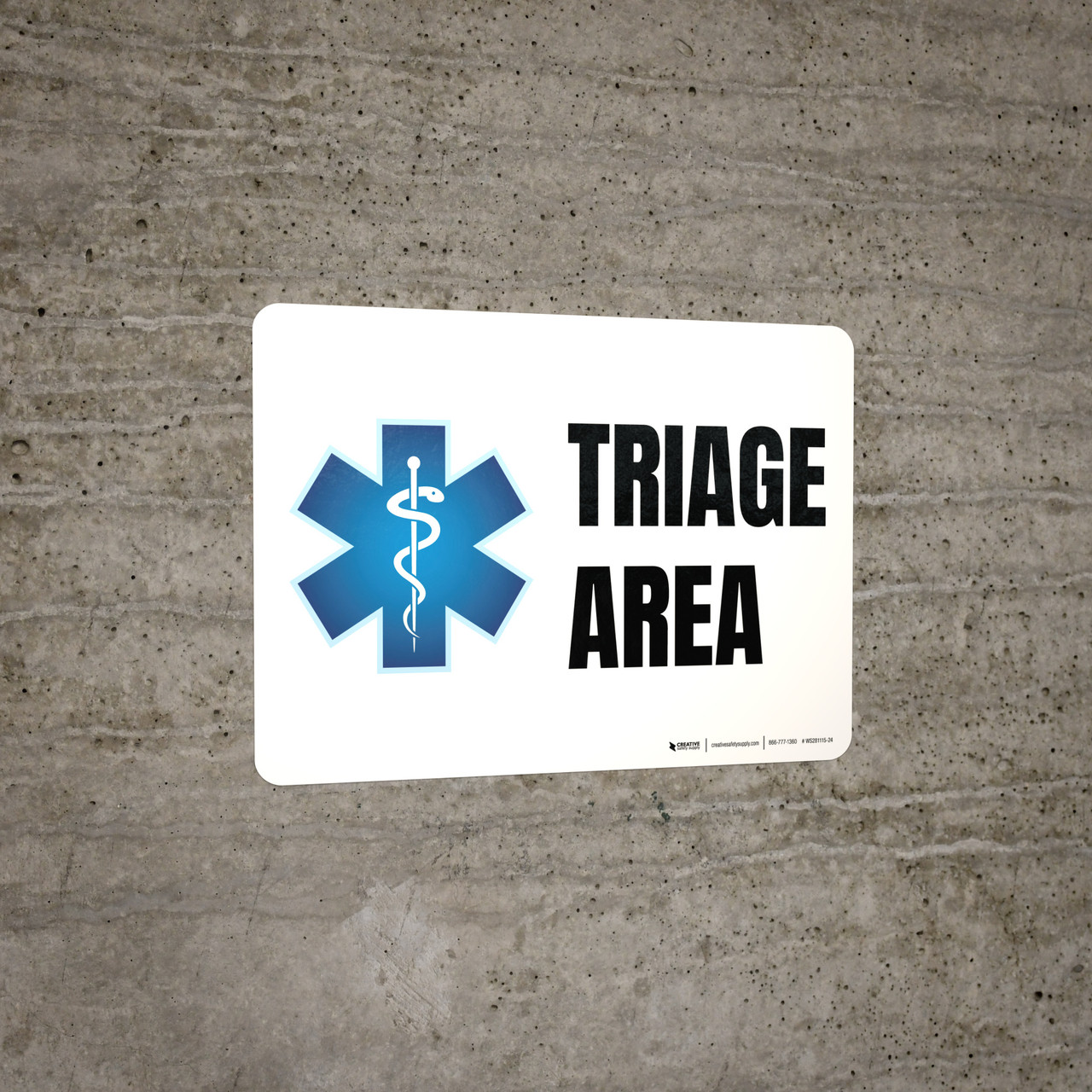 Triage Area with Icon Landscape - Wall Sign