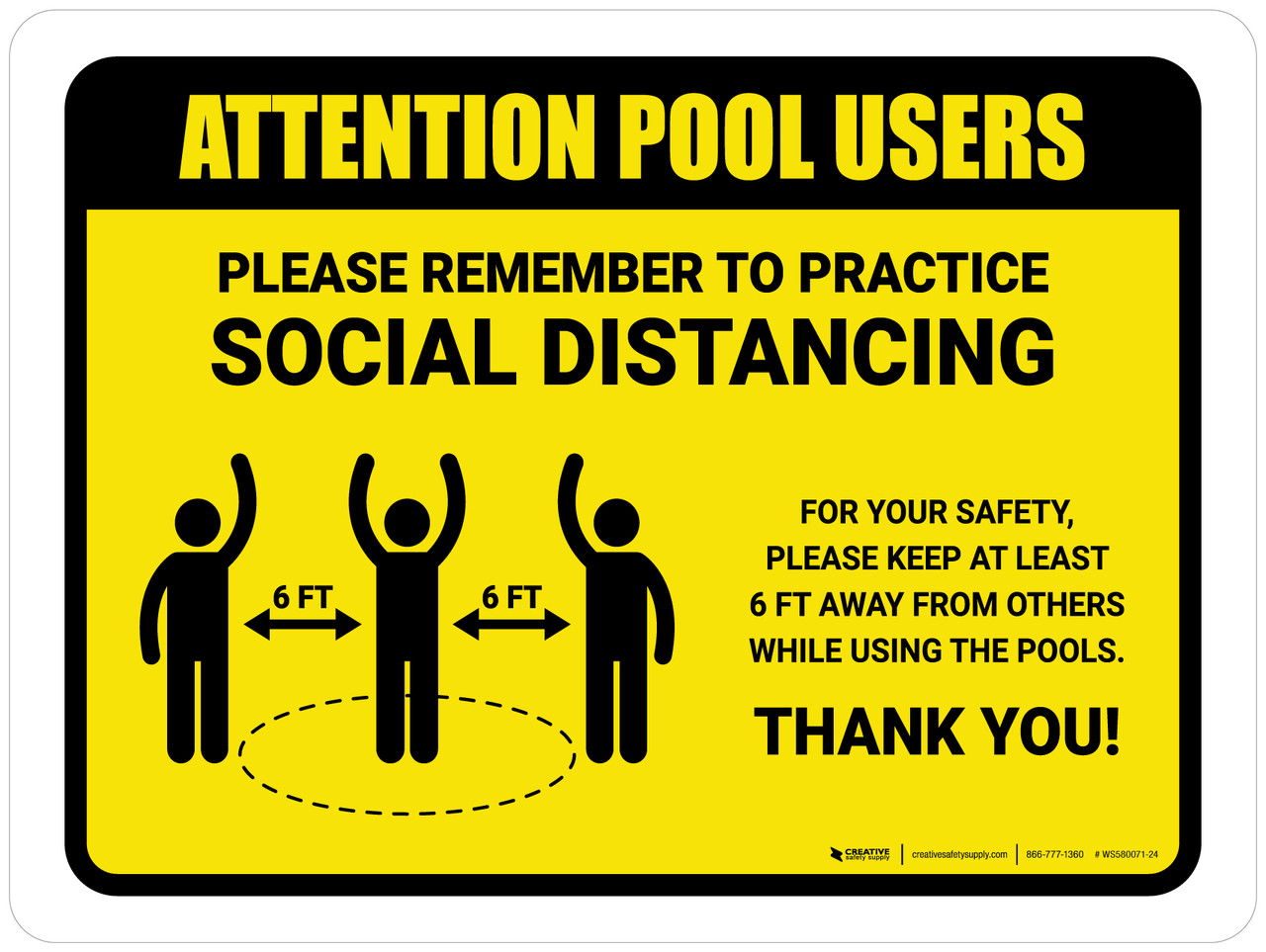 Attention: Pool Users Remember Social Distancing with Icon Landscape ...
