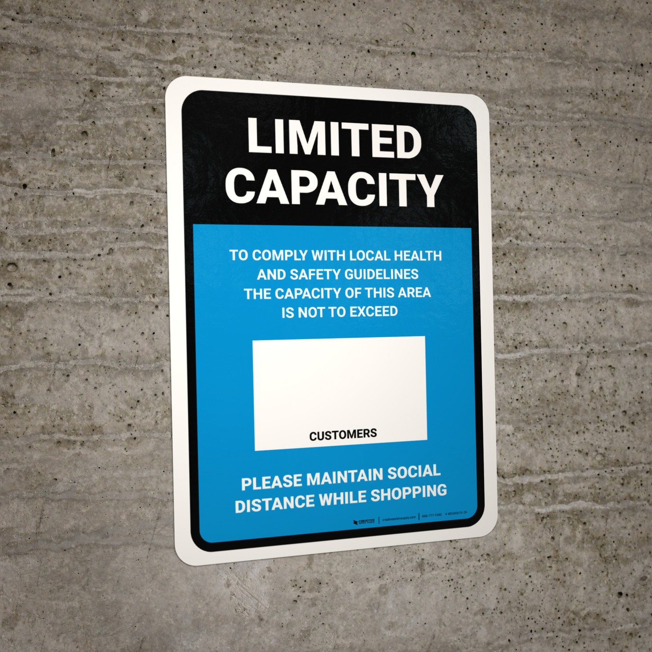 Limited Capacity: Maintain Social Distancing While Shopping Blue ...