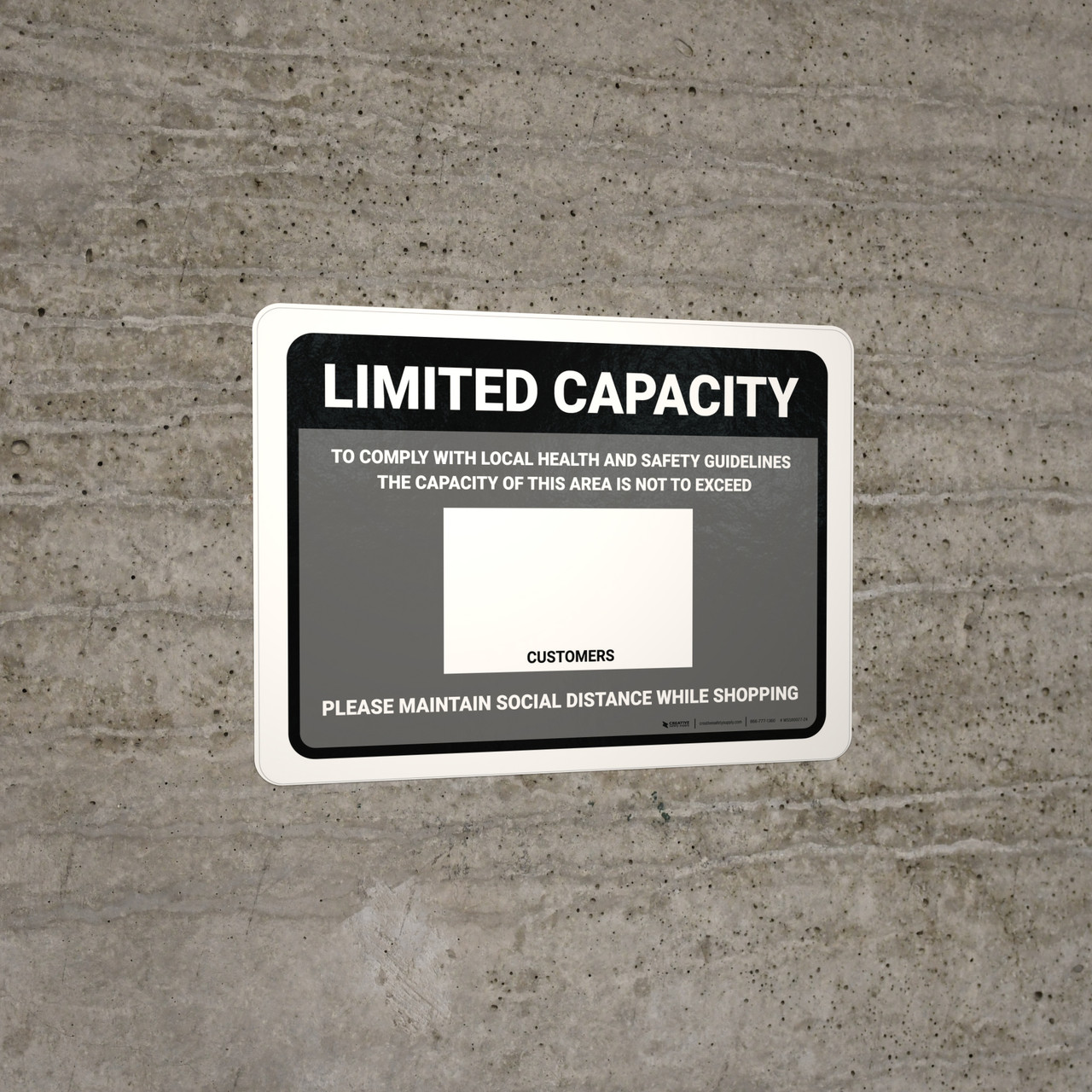 Limited Capacity: Maintain Social Distancing While Shopping Gray ...