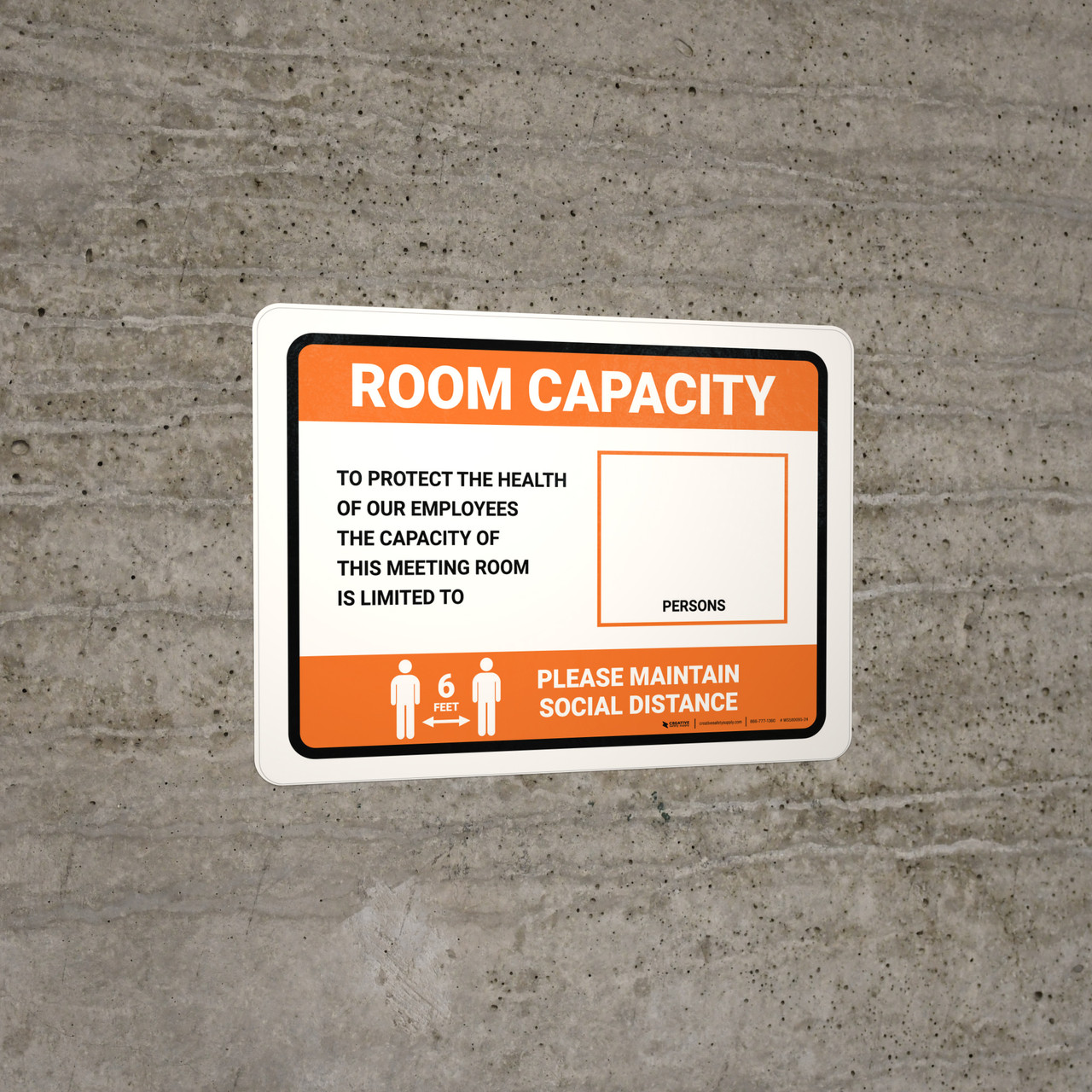 Room Capacity: Maintain Social Distance with Icon Orange Landscape ...