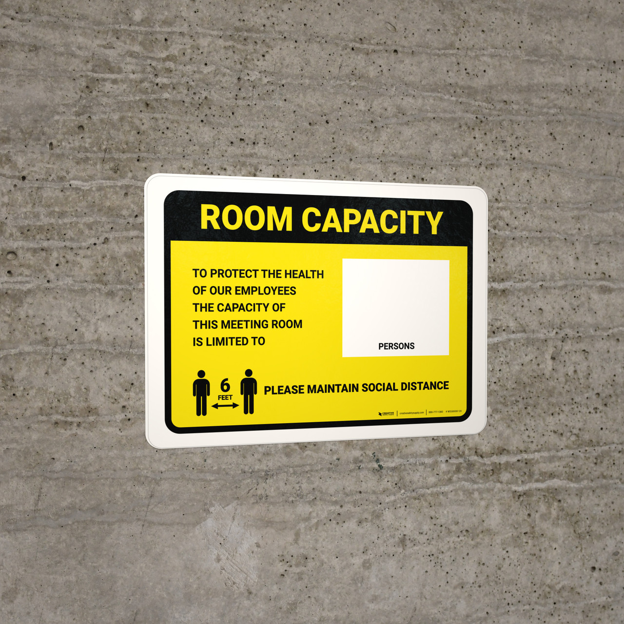 Room Capacity: Maintain Social Distance with Icon Yellow Landscape ...