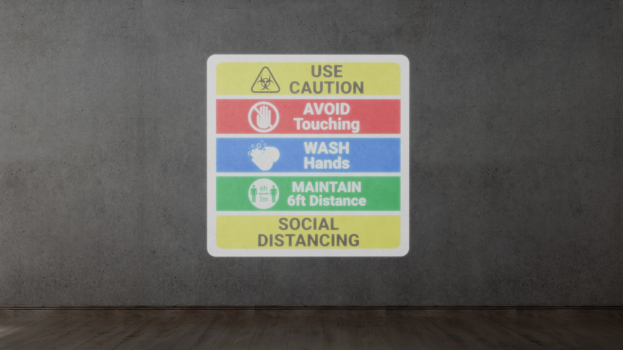 Social Distance List - SignCast™ S200 Virtual Sign