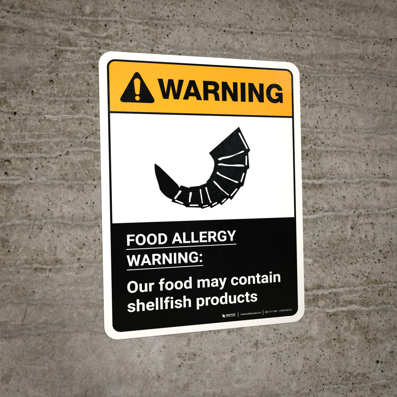 Warning: Food Allergy Warning - Our Food May Contain Shellfish with ...