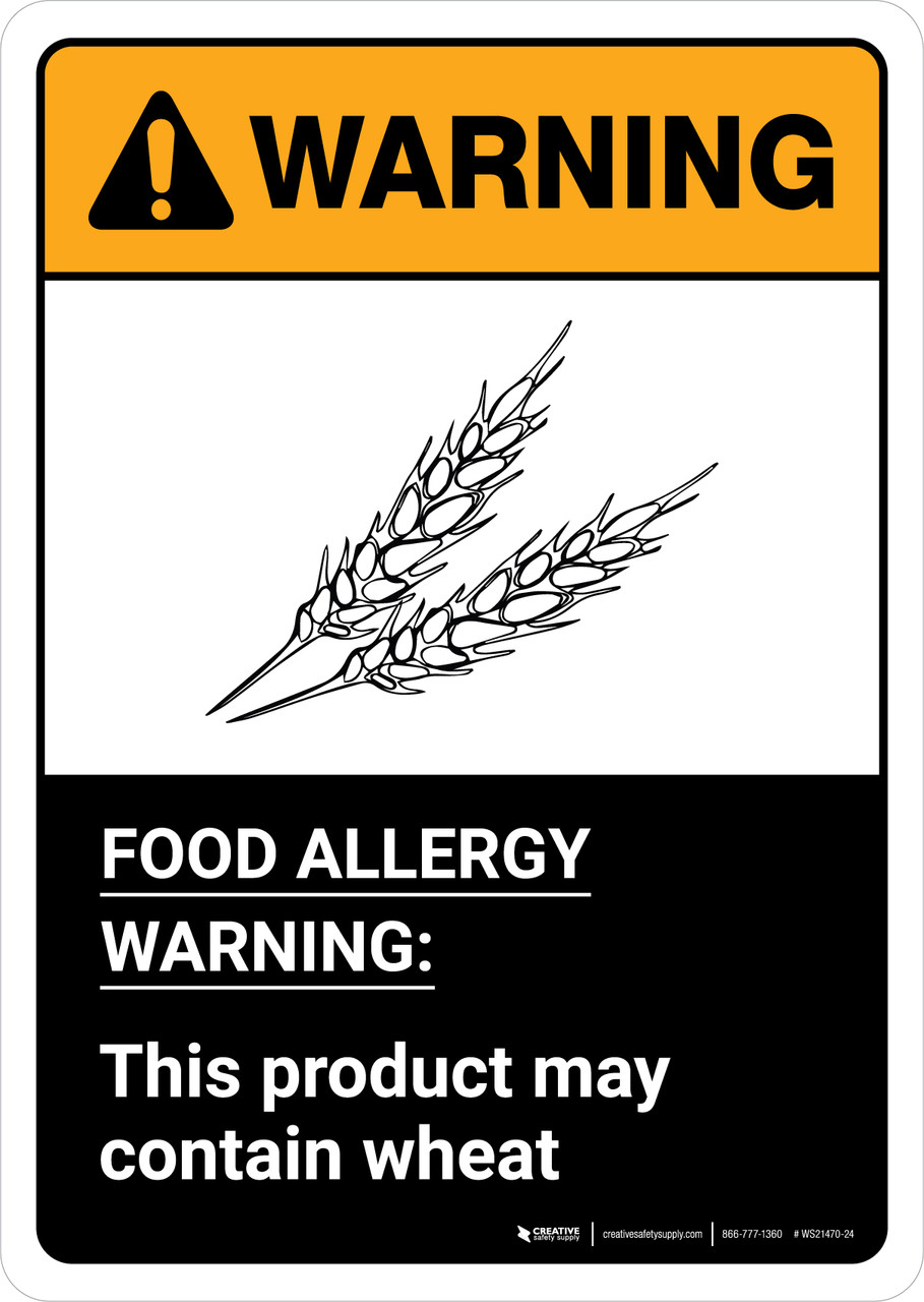 Warning: Food Allergy Warning - This Product May Contain Wheat with ...