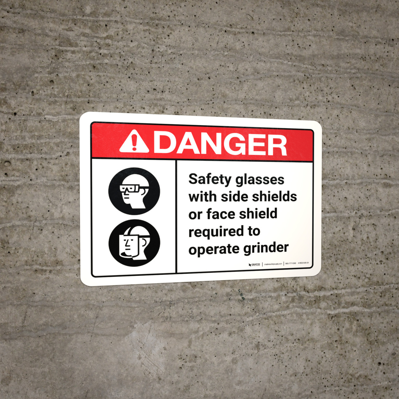 Danger: Safety Glasses and Shields Must Be Worn When Operating Grinder ...