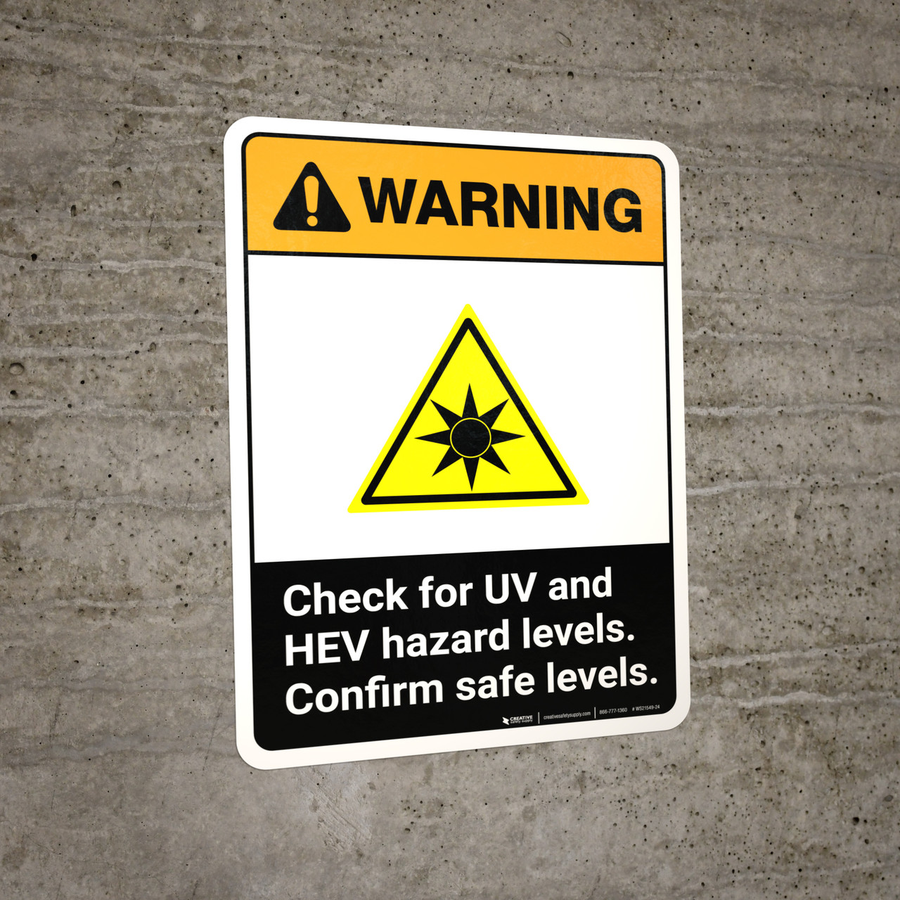 Warning: Check For UV And HEV Hazard Levels - Confirm Safe Levels ANSI ...